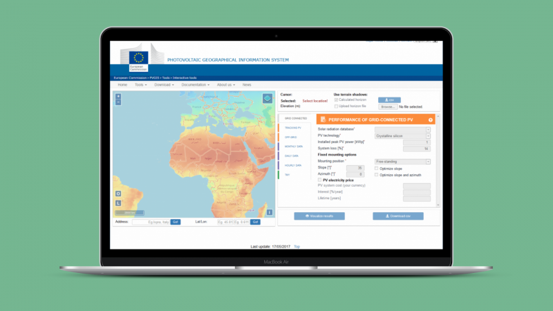 Curso Photovoltaic Geographical Information System (PVGIS) – Censolar