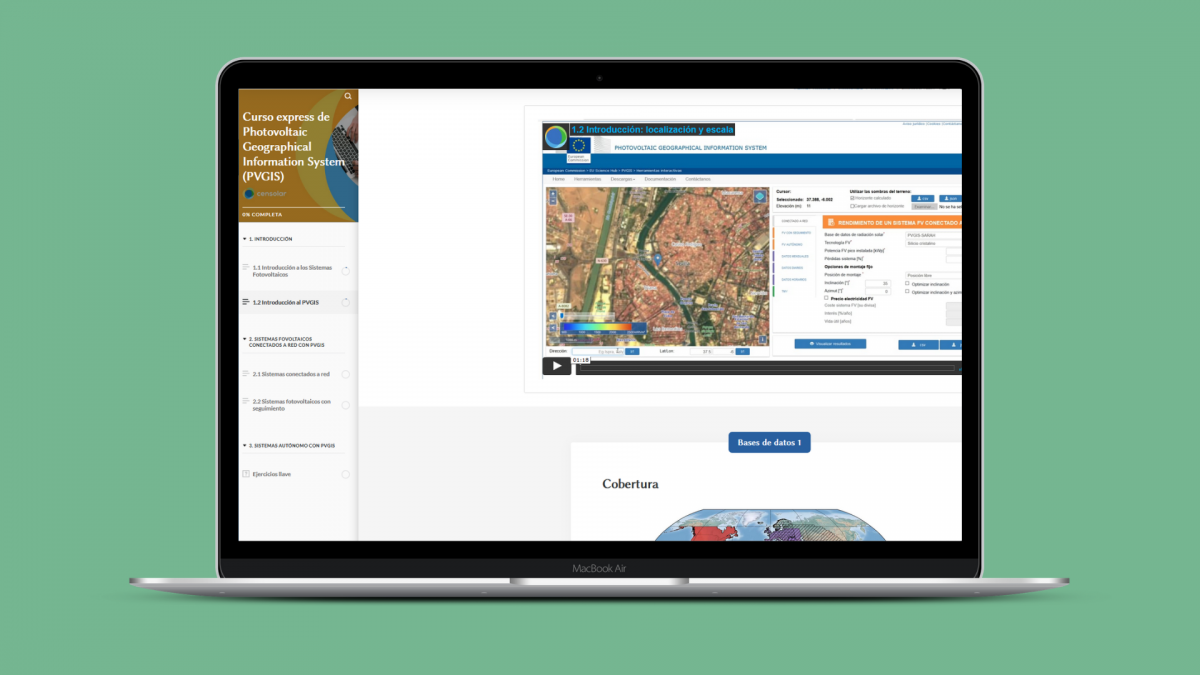 Curso Photovoltaic Geographical Information System (PVGIS) – Censolar